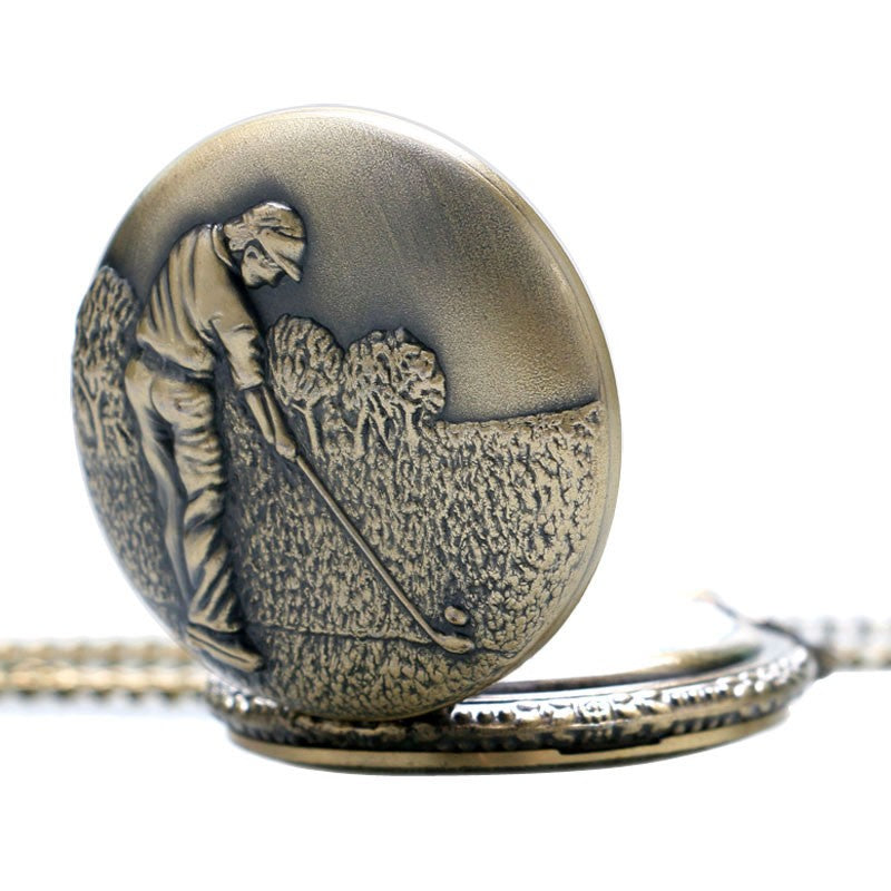 Golf Themed Pocket Watch With Chain. – Top Golf Goodies