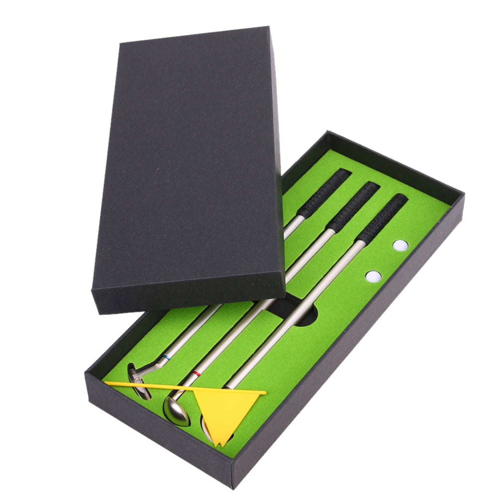 Mini Metal Golf Club Ballpoint Pen Gift Set – Top Golf Goodies