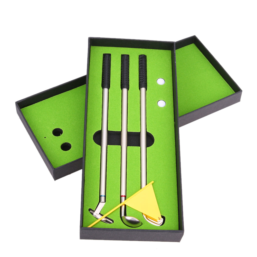 Mini Metal Golf Club Ballpoint Pen Gift Set – Top Golf Goodies